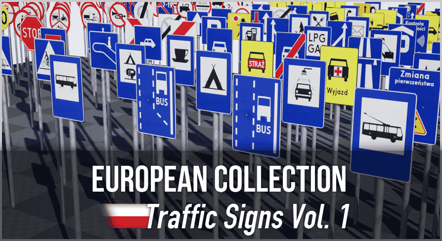 European Collection: Polish Traffic Signs Vol. 1 | Get-Assets
