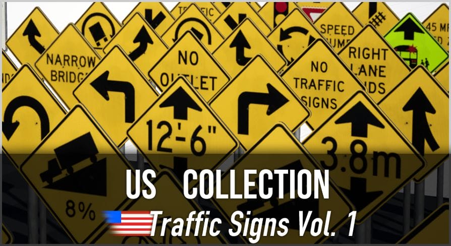 US Collection: Traffic Signs Vol. 1 | Get-Assets