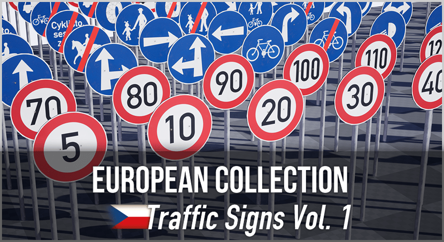 European Collection: Czech Traffic Signs | Get-Assets