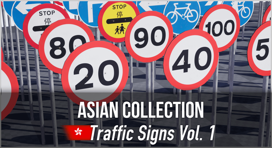 Asian Collection: Hong Kong Traffic Signs | Get-Assets