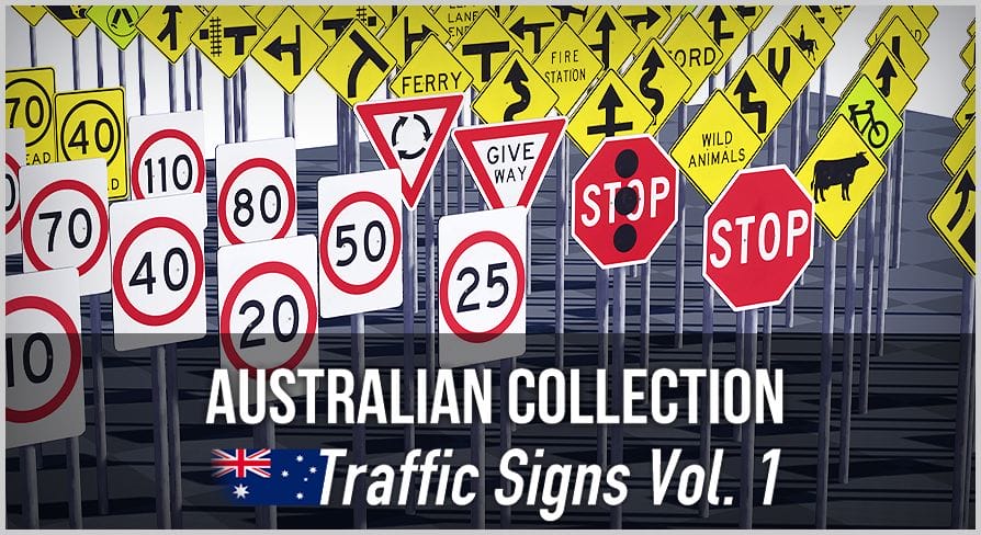 European Collection: Australian Traffic Signs | Get-Assets