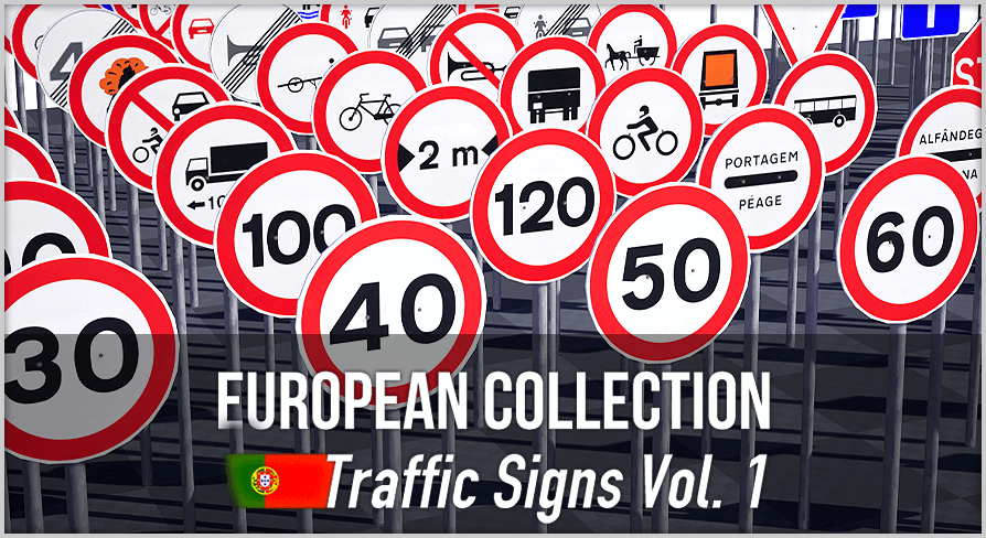European Collection: Portuguese Traffic Signs | Get-Assets